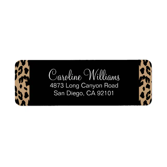 Leopard Print Label | Zazzle