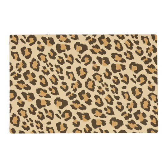 Leopard Print Laminated Placemat | Zazzle.com