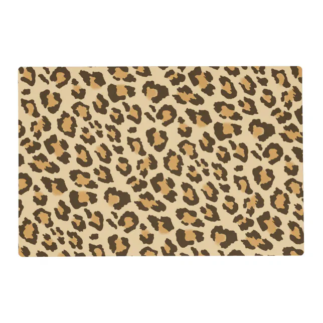 Leopard Print Laminated Placemat | Zazzle