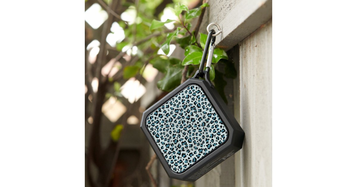 Leopard Print, Leopard Spots, Blue Leopard Bluetooth Speaker | Zazzle