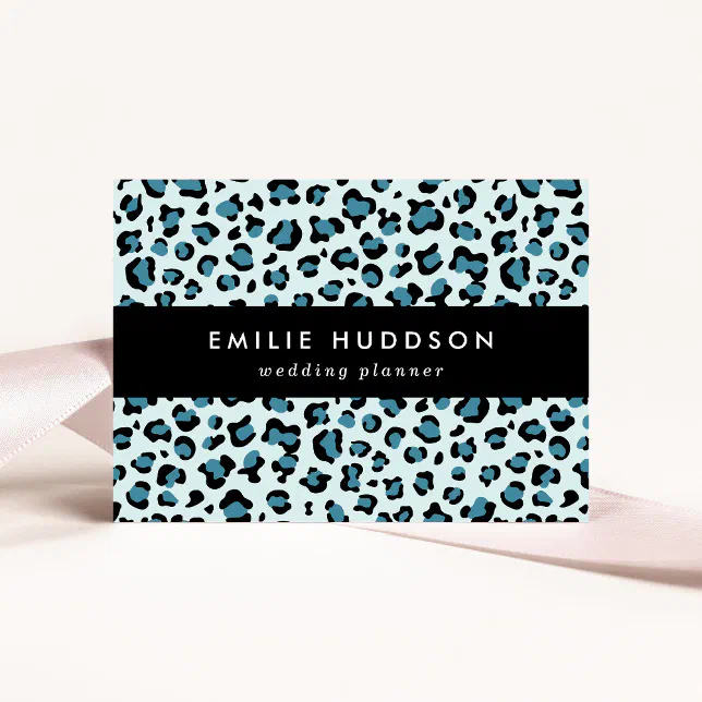 Leopard Print, Leopard Spots, Blue Leopard Business Card | Zazzle