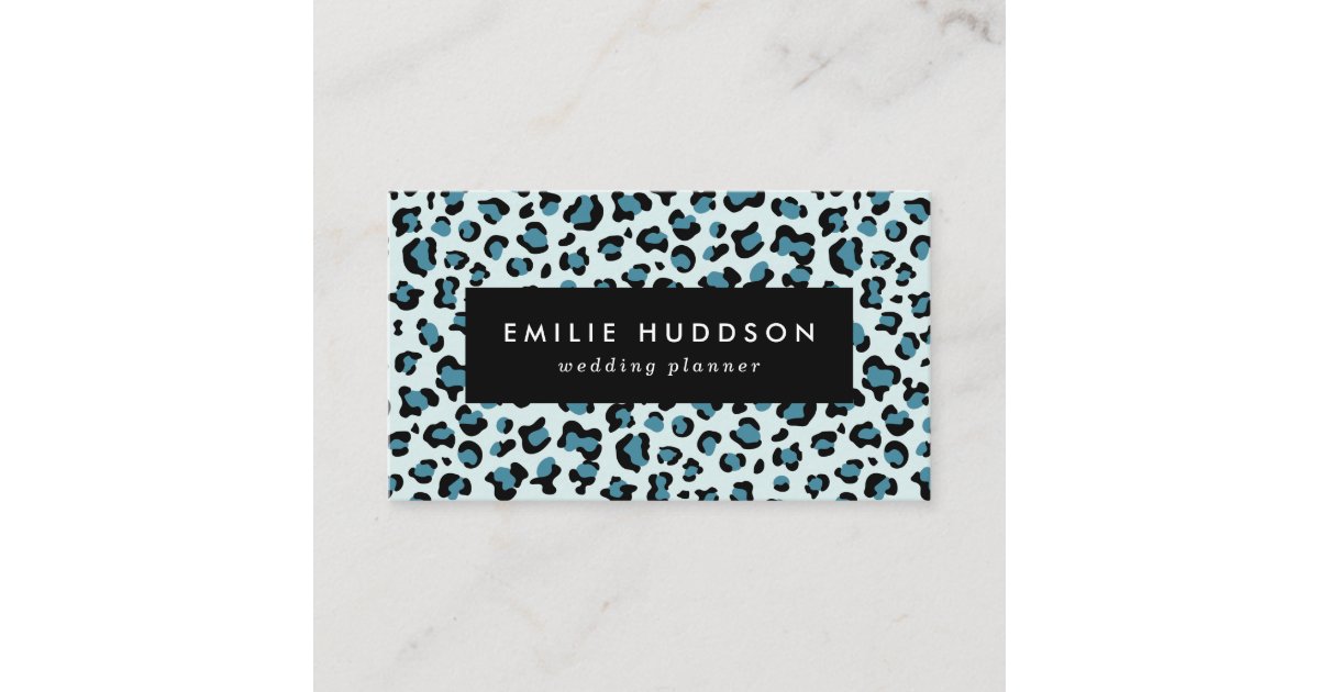 Leopard Print, Leopard Spots, Blue Leopard Business Card | Zazzle