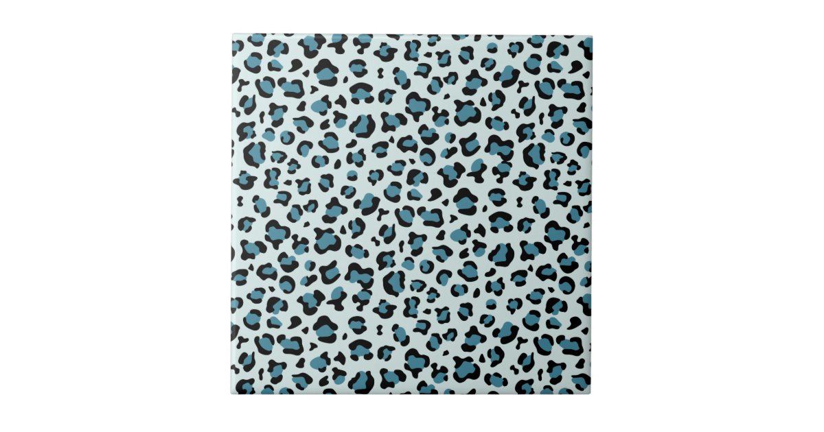 Leopard Print, Leopard Spots, Blue Leopard Ceramic Tile | Zazzle
