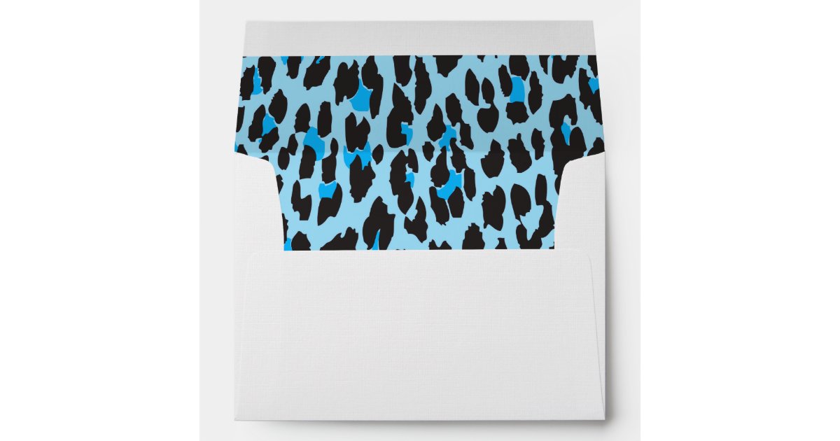 Leopard Print, Leopard Spots, Blue Leopard Envelope | Zazzle
