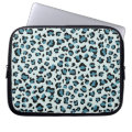 Leopard Print, Leopard Spots, Blue Leopard Laptop Sleeve | Zazzle