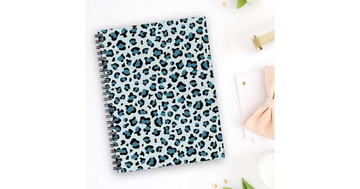 Leopard Print, Leopard Spots, Blue Leopard Planner | Zazzle