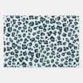 Leopard Print, Leopard Spots, Blue Leopard Wrapping Paper Sheets | Zazzle