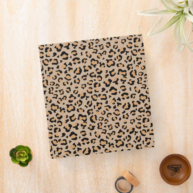 Leopard Print, Leopard Spots, Brown Leopard 3 Ring Binder | Zazzle