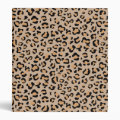 Leopard Print, Leopard Spots, Brown Leopard 3 Ring Binder | Zazzle