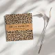 Leopard Print, Leopard Spots, Brown Leopard Square Business Card | Zazzle