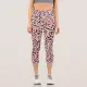 Leopard Print, Leopard Spots, Pink Leopard Capri Leggings | Zazzle