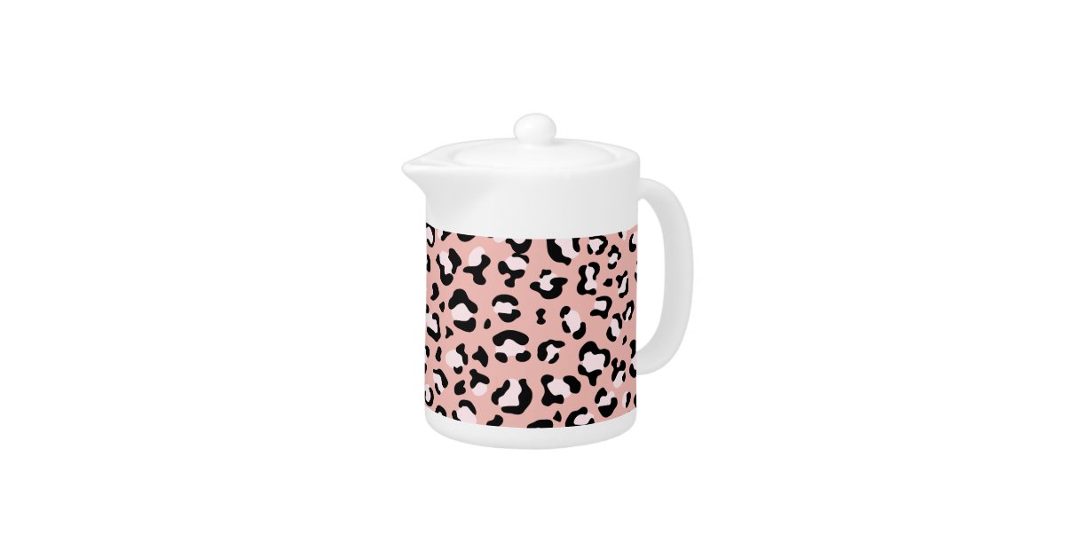 Leopard Print, Leopard Spots, Pink Leopard Teapot | Zazzle