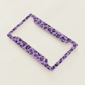 Leopard Print, Leopard Spots, Purple Leopard License Plate Frame | Zazzle