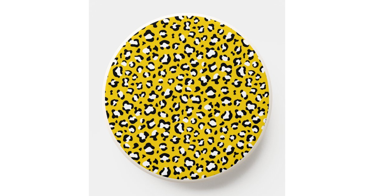 Leopard Print, Leopard Spots, Yellow Leopard PopSocket | Zazzle