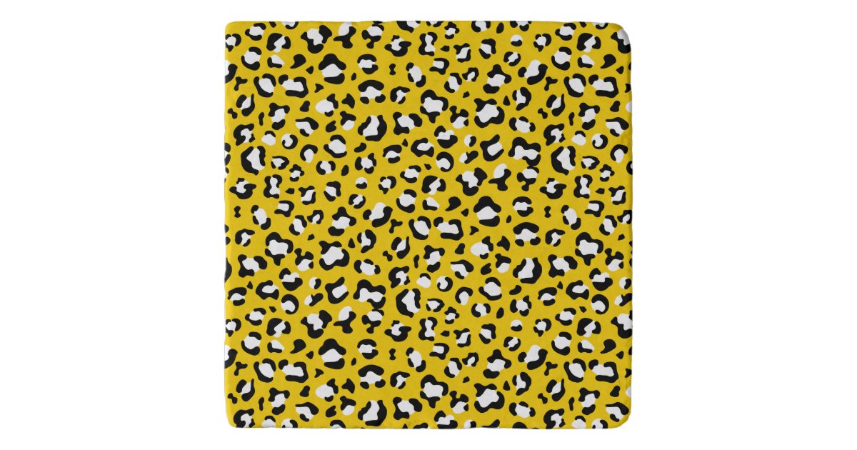 Leopard Print, Leopard Spots, Yellow Leopard Trivet | Zazzle