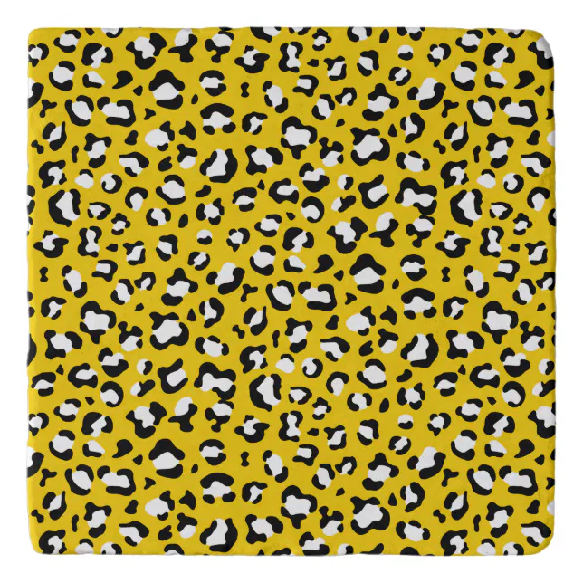 Leopard Print, Leopard Spots, Yellow Leopard Trivet | Zazzle