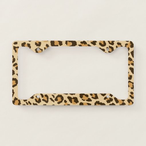 Leopard Print License Plate Frame | Zazzle
