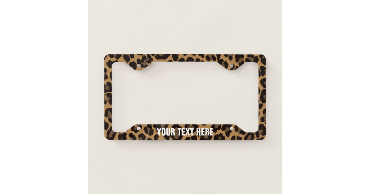 Leopard Print License Plate Frame | Zazzle