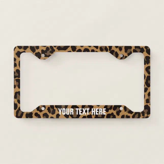 Leopard Print License Plate Frame | Zazzle