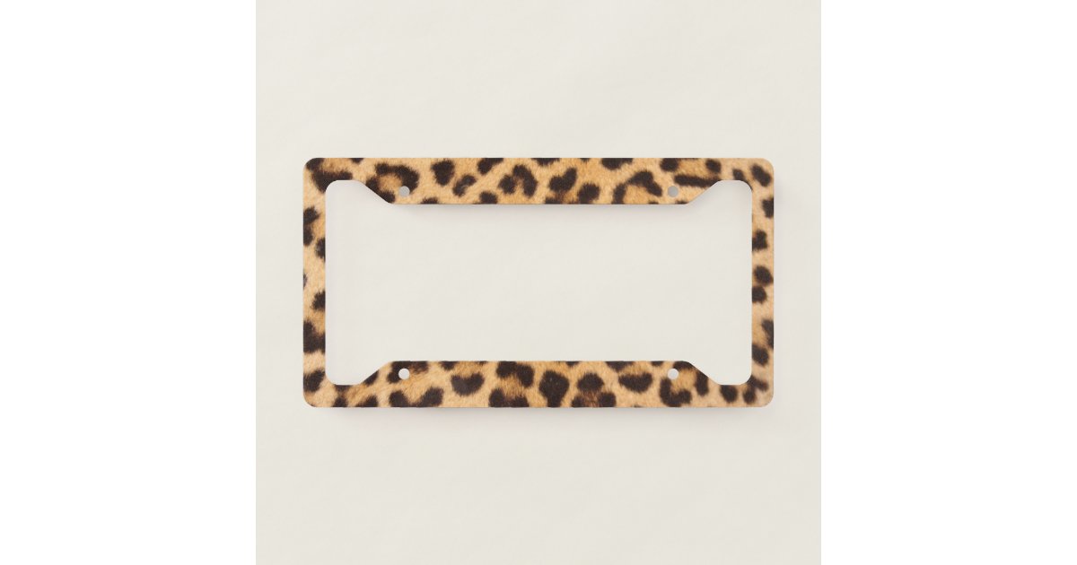 Leopard Print License Plate Frame | Zazzle