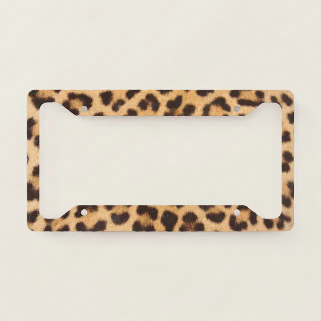 Leopard Print License Plate Frame | Zazzle