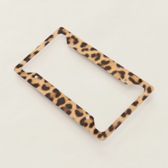 Leopard Print License Plate Frame | Zazzle