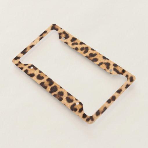 Leopard Print License Plate Frame | Zazzle