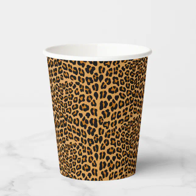 Leopard print paper cups | Zazzle