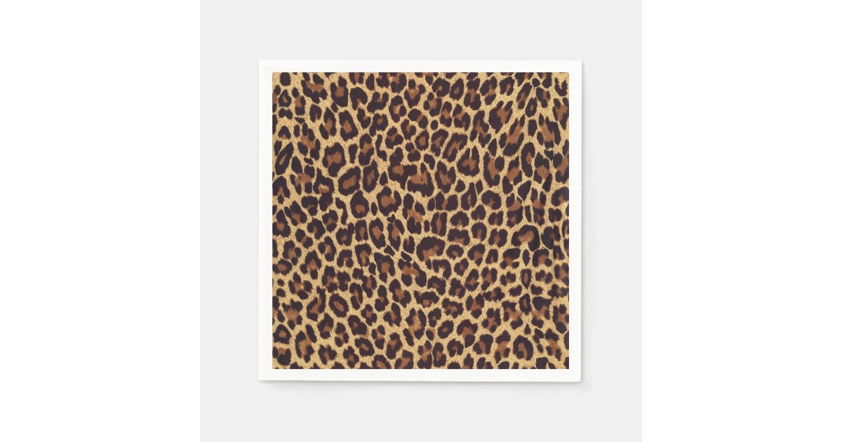 Leopard Print Paper Napkins | Zazzle