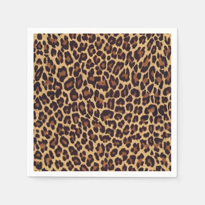 Leopard Print Paper Napkins | Zazzle.com