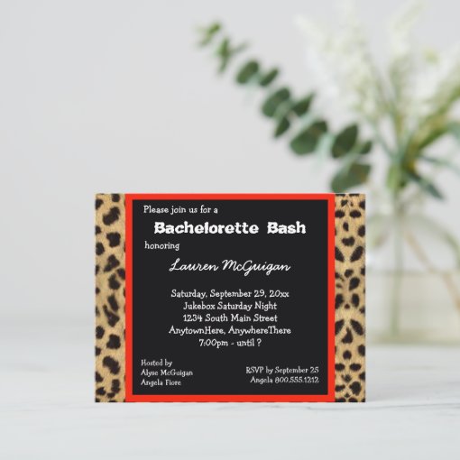 Leopard Print Party Invitation | Zazzle