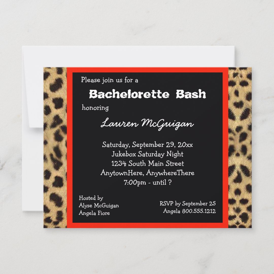 Leopard Print Party Invitation | Zazzle
