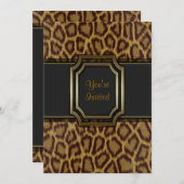 Leopard Print Party Invitation Template | Zazzle