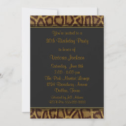Leopard Print Party Invitation Template | Zazzle