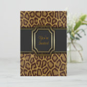 Leopard Print Party Invitation Template | Zazzle