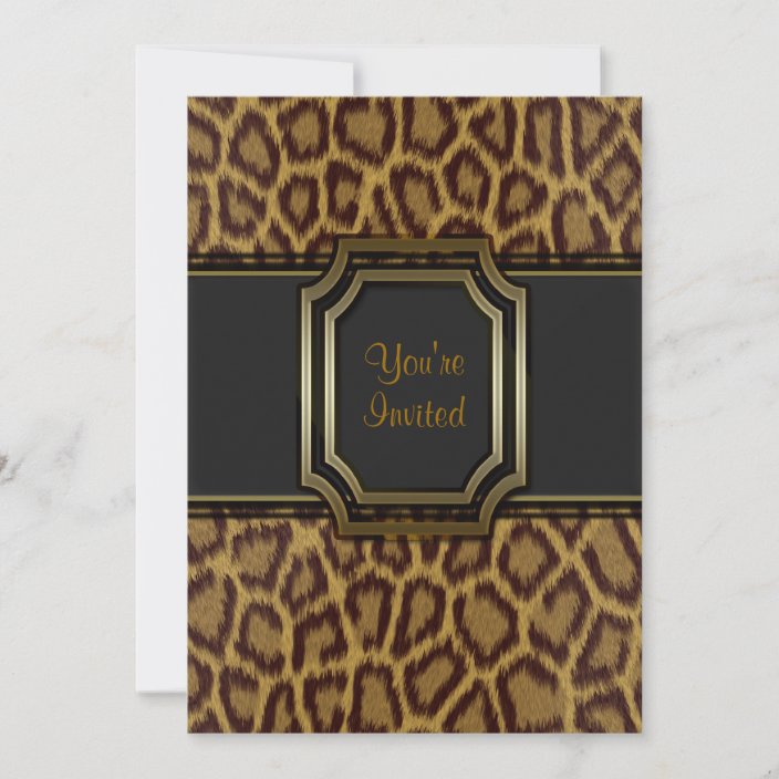 Leopard Print Party Invitation Template | Zazzle.com