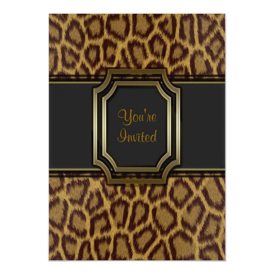 Leopard Print Party Invitation Template | Zazzle.com