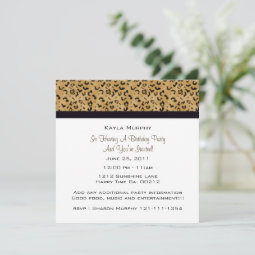 Leopard Print Party Invitations | Zazzle
