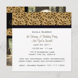 Leopard Print Party Invitations | Zazzle