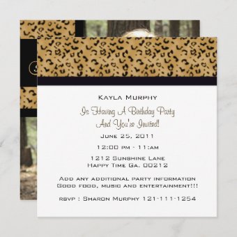 Leopard Print Party Invitations | Zazzle
