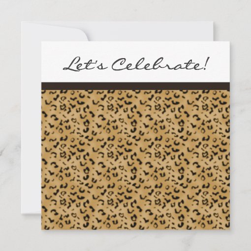 Leopard Print Party Invitations | Zazzle