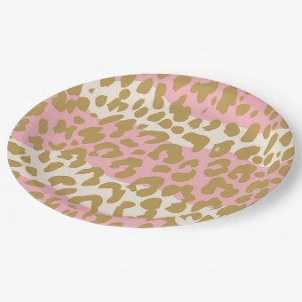 Leopard Print Party Plates (Pink) | Zazzle