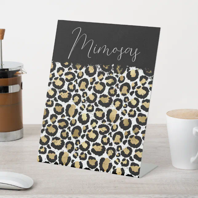 Leopard Print Party Table Top Sign | Zazzle