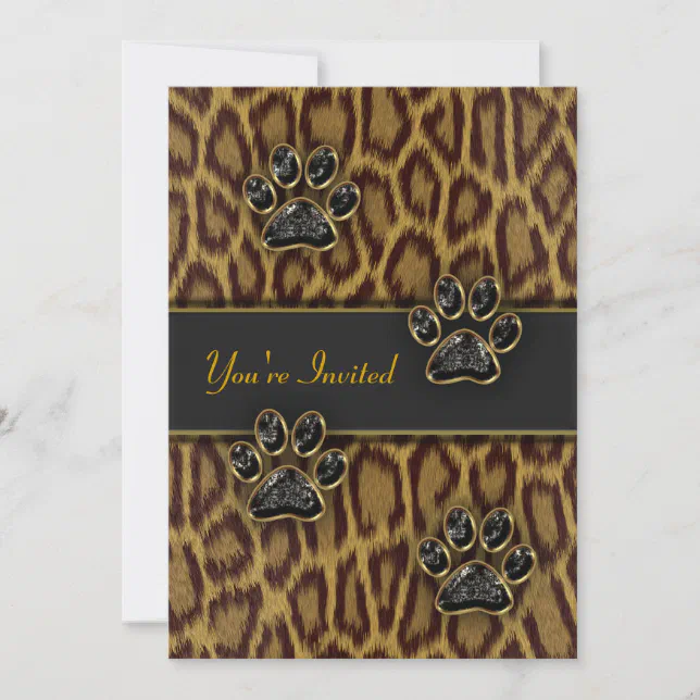 Leopard Print Party Template | Zazzle