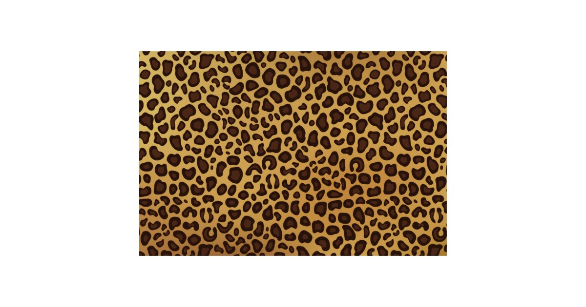 Leopard print pattern fabric | Zazzle