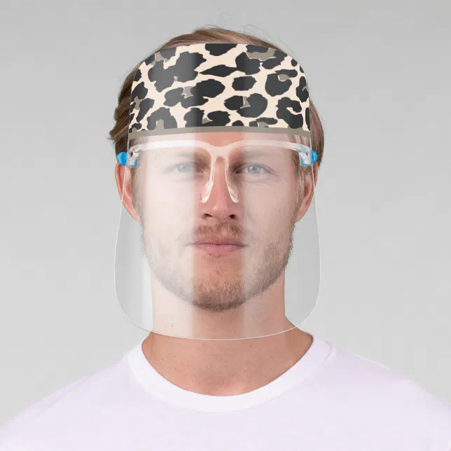 Leopard Print Pattern Face Shield | Zazzle