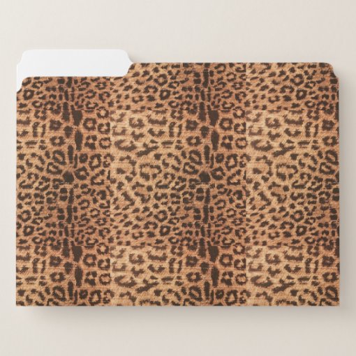 leopard print pattern file folder | Zazzle
