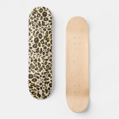 Leopard print pattern skateboard deck | Zazzle