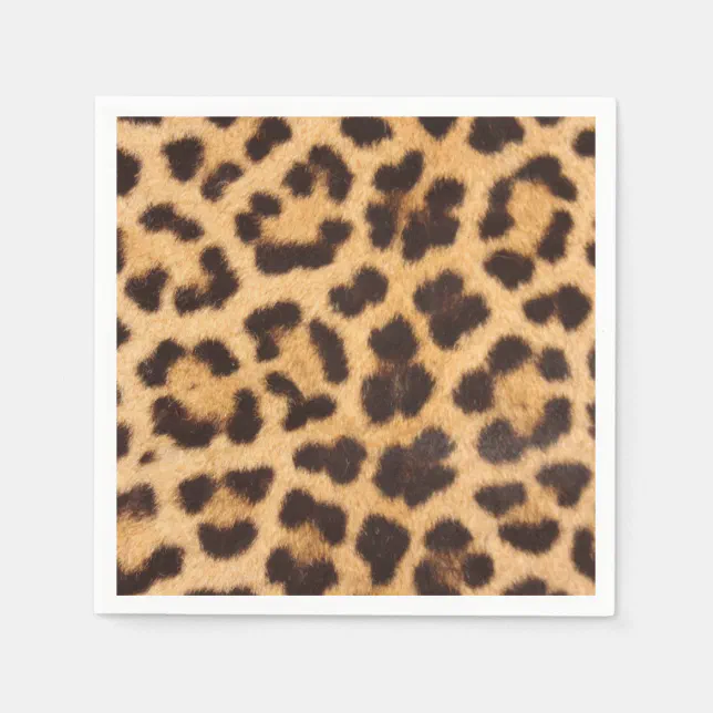 Leopard Print Patterned Picnic or Party Napkins | Zazzle
