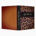 Leopard Print Personalized Binder | Zazzle